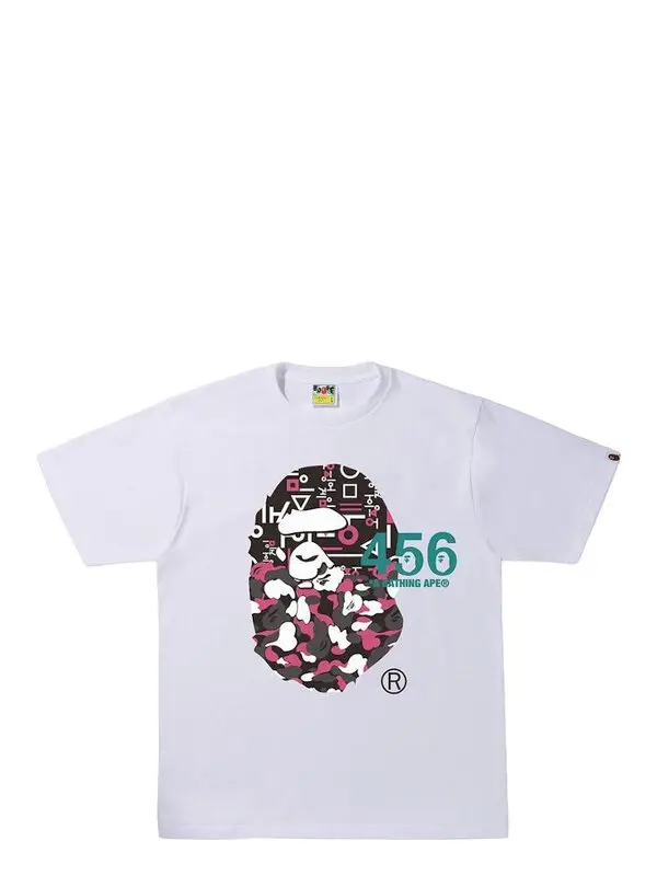 A BATHING APE X Squid Game Ape Head Tee Shirt - White