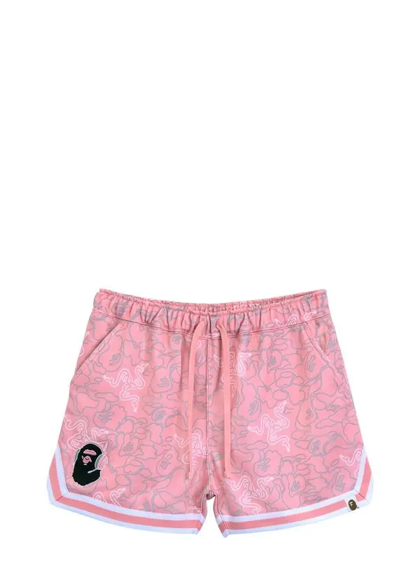A BATHING APE X Razer Neon Camo Basketball Sweat Shorts - Pink