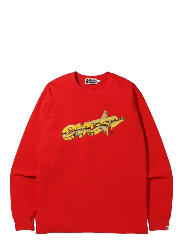 A BATHING APE X Ovo Long Sleeve T-shirt - Red