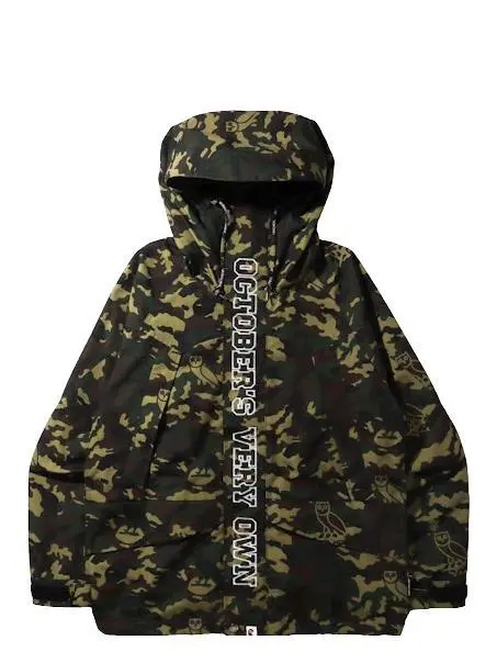 BAPE X Ovo Woodland Camo Snowboard Jacket - Green