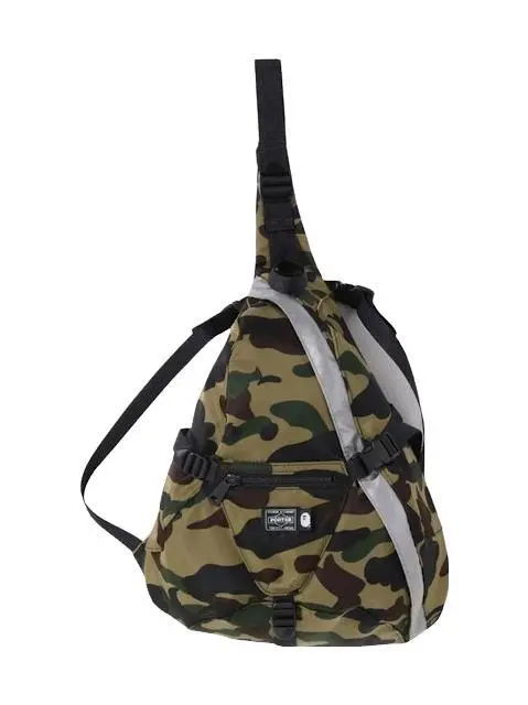 A BATHING APE X Porter 1st Camo One Shoulder Bag Fw23 - Green