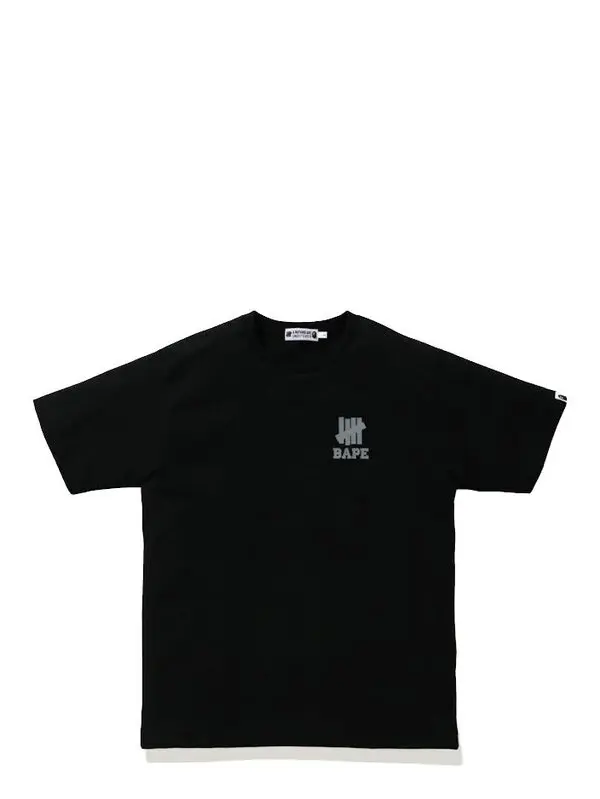 A BATHING APE X Undefeated Ape Head Tee Shirt - Black