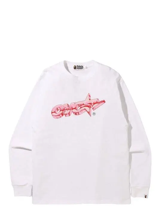 A BATHING APE X Ovo Long Sleeve T-shirt - White