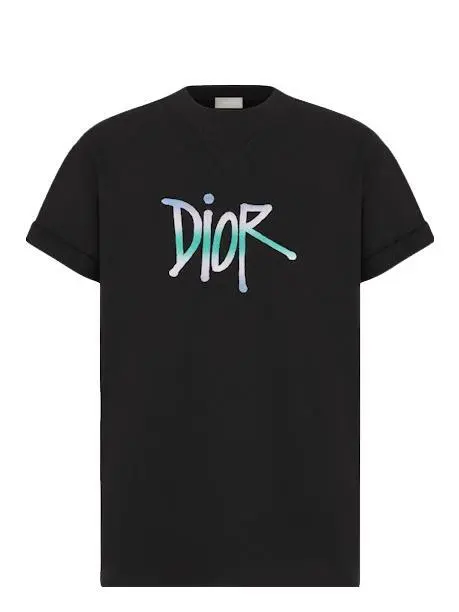 Dior And Shawn Oversized Logo T-shirt - Black
