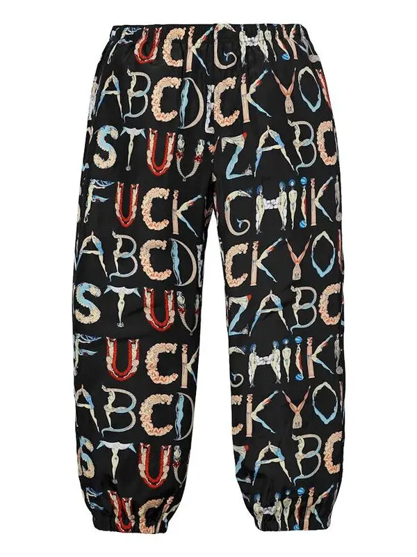 Supreme Alphabet Silk Pant - Black