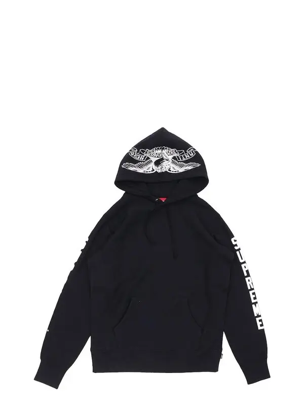 Supreme Anti Hero Hooded Sweatshirt - Black