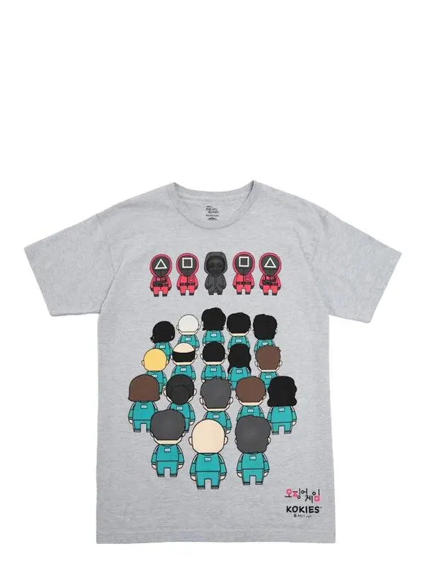 SQUID GAME Netflix X Kokies X S Xbait Group Tee Shirt - Gray