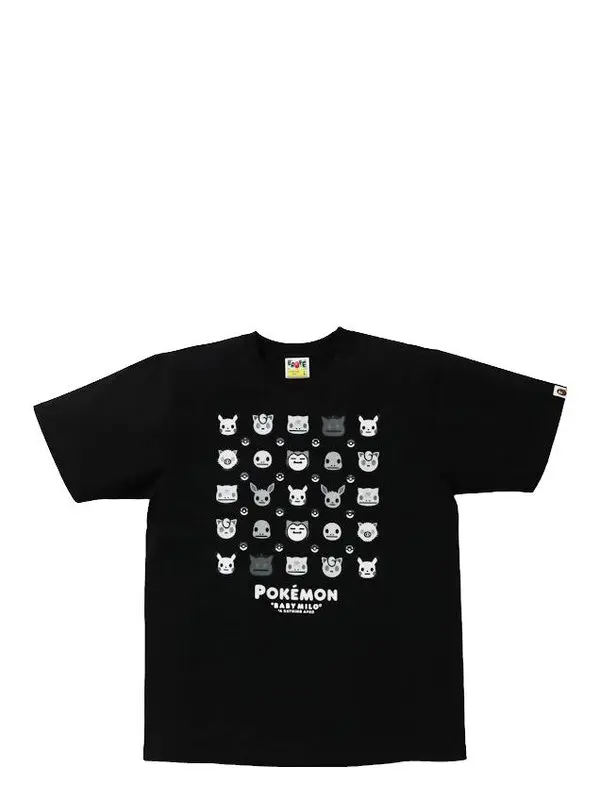 A BATHING APE X Pokemon Monotone Tee Shirt #4 - Black
