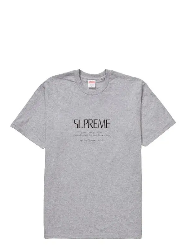 Supreme Anno Domini Tee Shirt - Heather Grey
