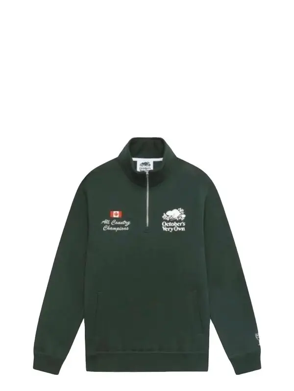OVO X Roots Half Zip Sweatshirt - Green