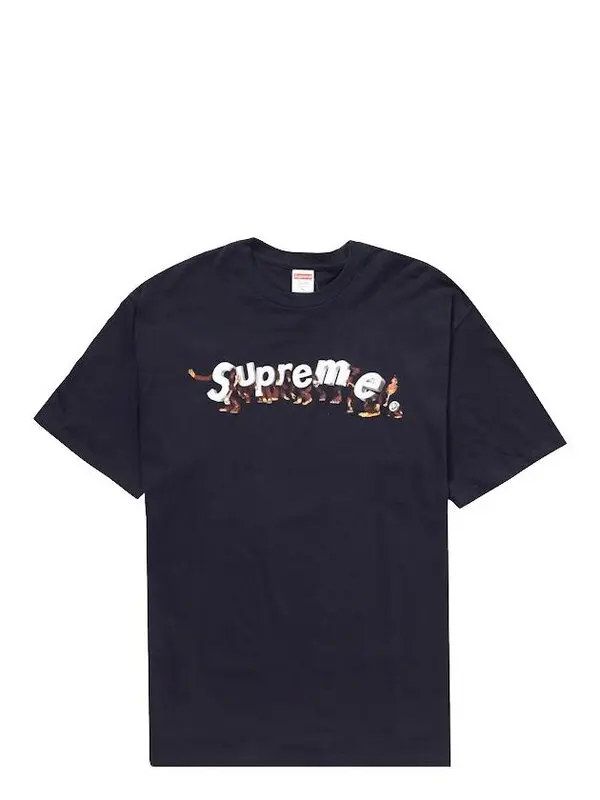 Supreme Apes Tee Shirt - Navy Blue