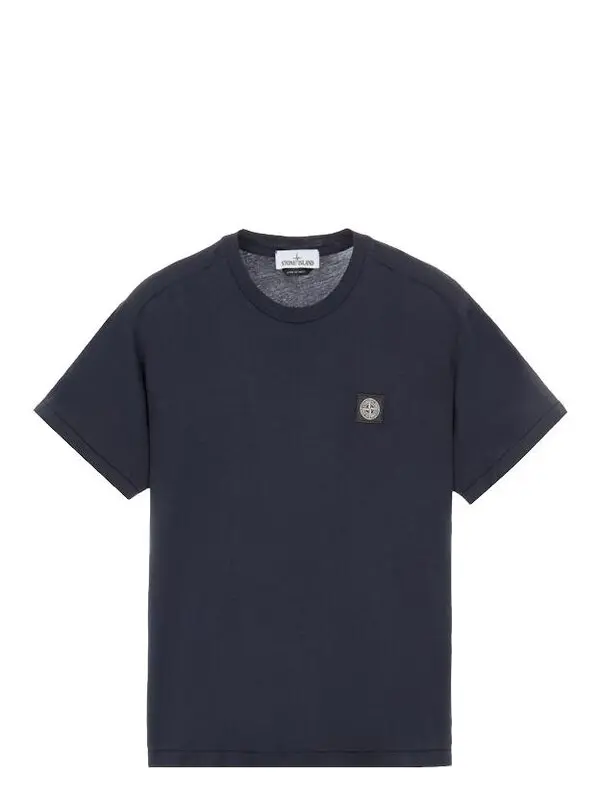 Stone Island 24113 60/2 Cotton Jersey Garment Dyed T-shirt - Navy Blue