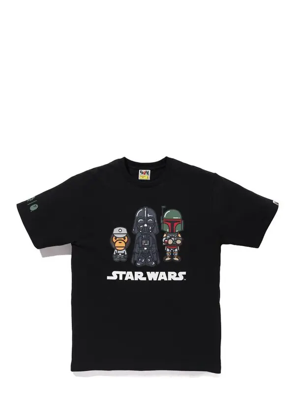 A BATHING APE X Star Wars Baby Milo Boba Fett Tee Shirt - Black
