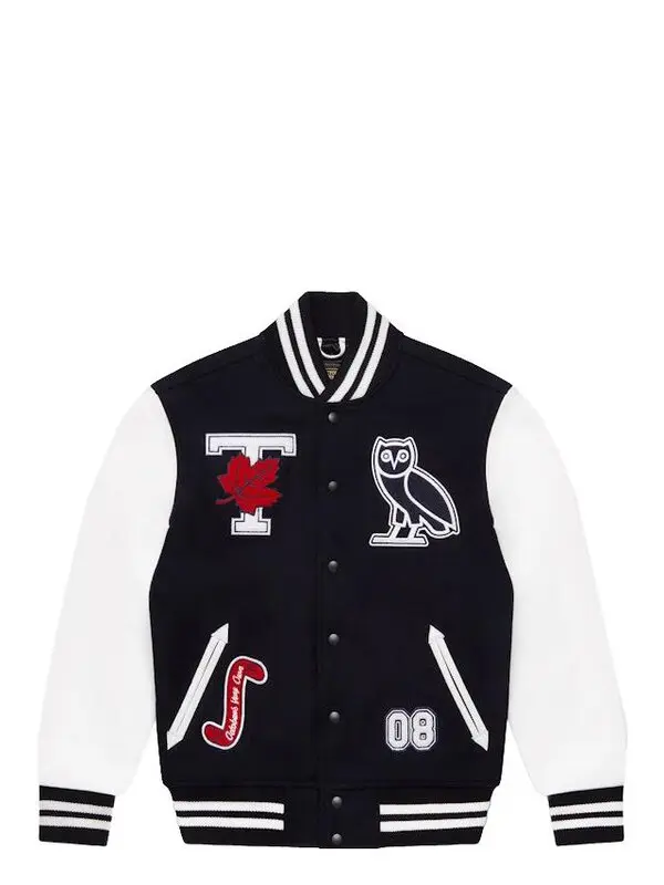 OVO X University Of Toronto Varsity Jacket - Navy Blue