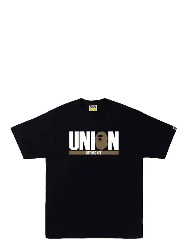 A BATHING APE X Union 30th Anniversary Tee Shirt - Black Gold