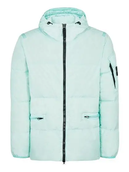 Stone Island 40223 Garment Dyed Crinkle Reps Rny Down Jacket - Aqua