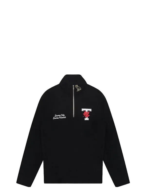 OVO X University Of Toronto Quarter Zip Sweatshirt - Black