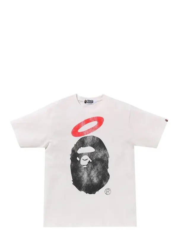 A BATHING APE X Union Pigment Dyed Ape Head Tee Shirt - White