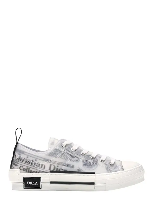 Dior B23 Low-top Newspaper Sneakers - White