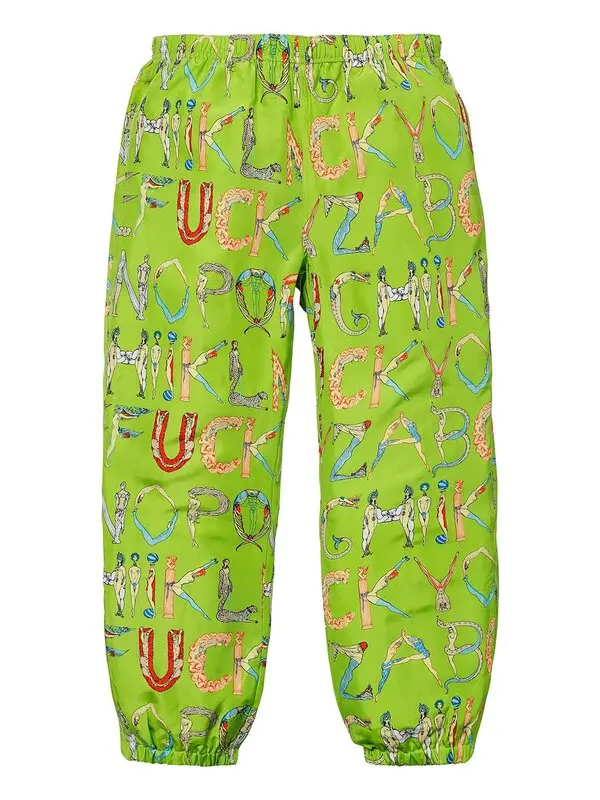 Supreme Alphabet Silk Pant - Lime