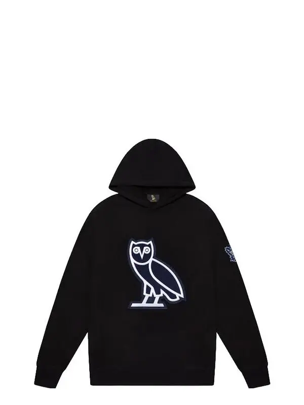 OVO X Toronto Maple Leafs Chenille Owl Hoodie - Black