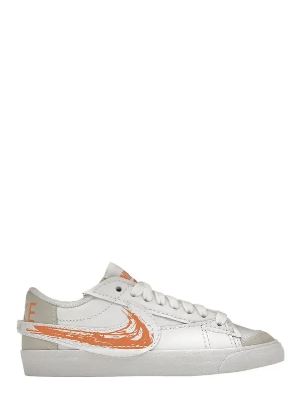 Nike Blazer Low '77 Jumbo Scribble Swoosh - White/orange Trance/sail