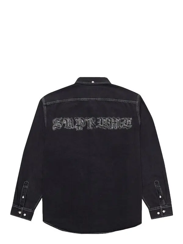 Supreme Appliqué Denim Shirt - Black