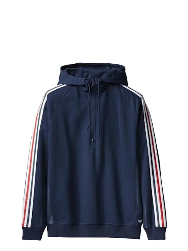 PALACE Adidas French Terry Hoodie - Night Indigo/white