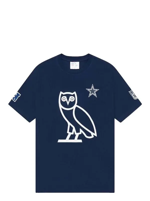 OVO X Nfl Dallas Cowboys Og Owl T-shirt - Navy Blue