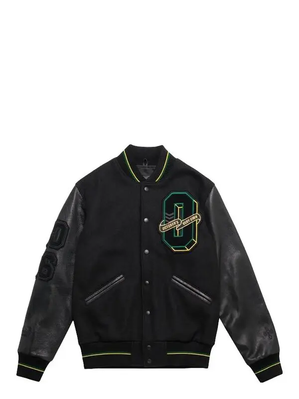 OVO X Roots October Jamaica Varsity Jacket - Black