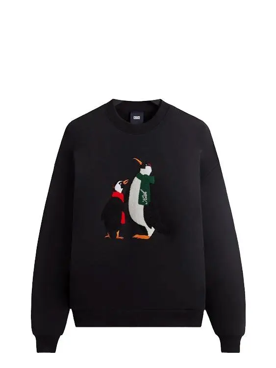 Kith Kithmas Penguin Nelson Crewneck Sweatshirt - Black