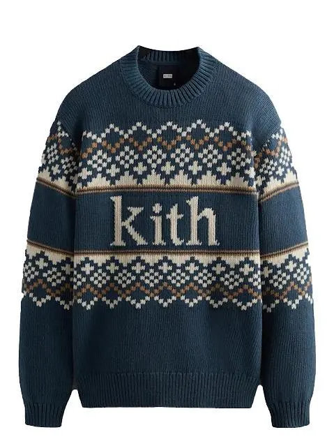 Kith Fair Isle Crewneck Sweatshirt - Largo