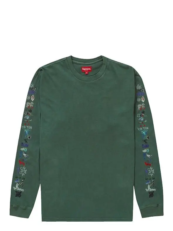 Supreme Aoi Icons Long Sleeve Top - Dusty Green