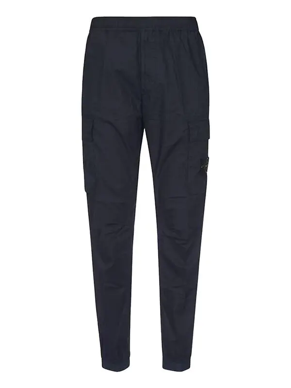 Stone Island 31303 Stretch Cotton Tela 'paracadute' Garment Dyed Cargo Pants - Navy Blue