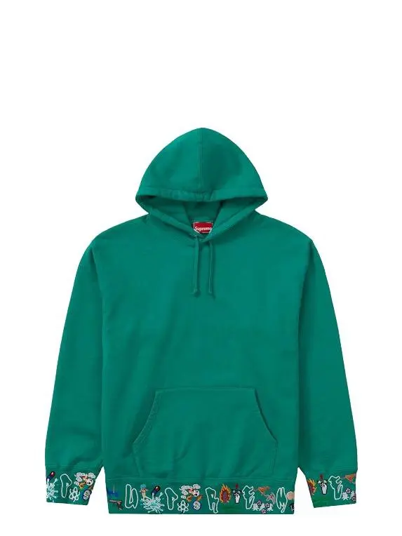 Supreme Aoi Icons Hooded Sweatshirt - Dark Aqua