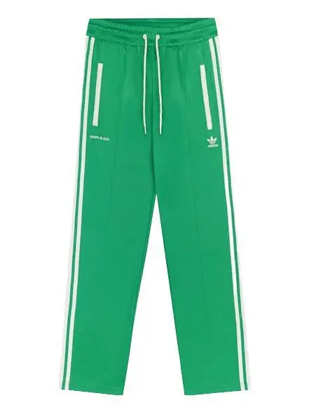 SPORTY & RICH X Adidas Track Pants - Jolly Green/cream