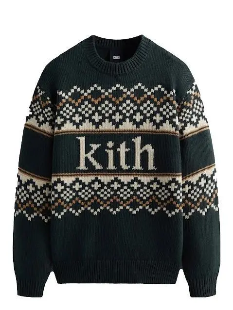 Kith Fair Isle Crewneck Sweatshirt - Stadium