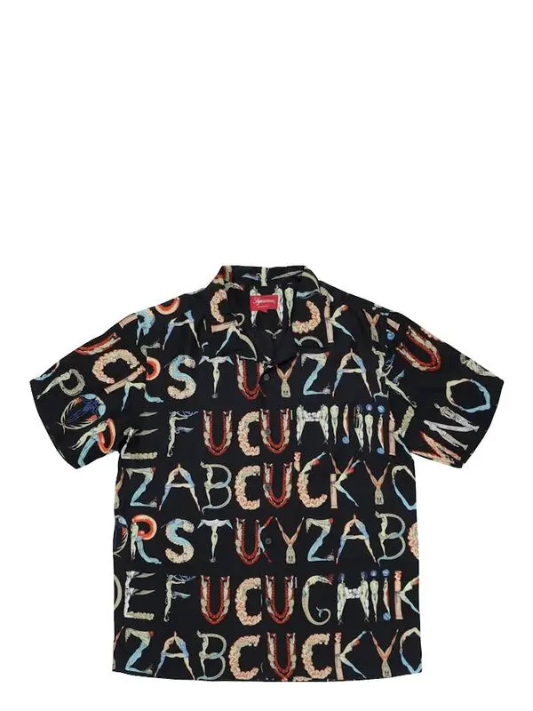 Supreme Alphabet Silk Shirt - Black