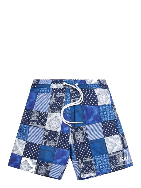 Kith Indigo Patchwork Hardaway Shorts - Navy Blue