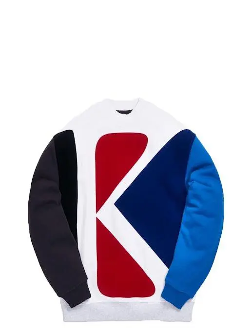 Kith Initial K Mock Neck Crewneck Sweatshirt - Blue
