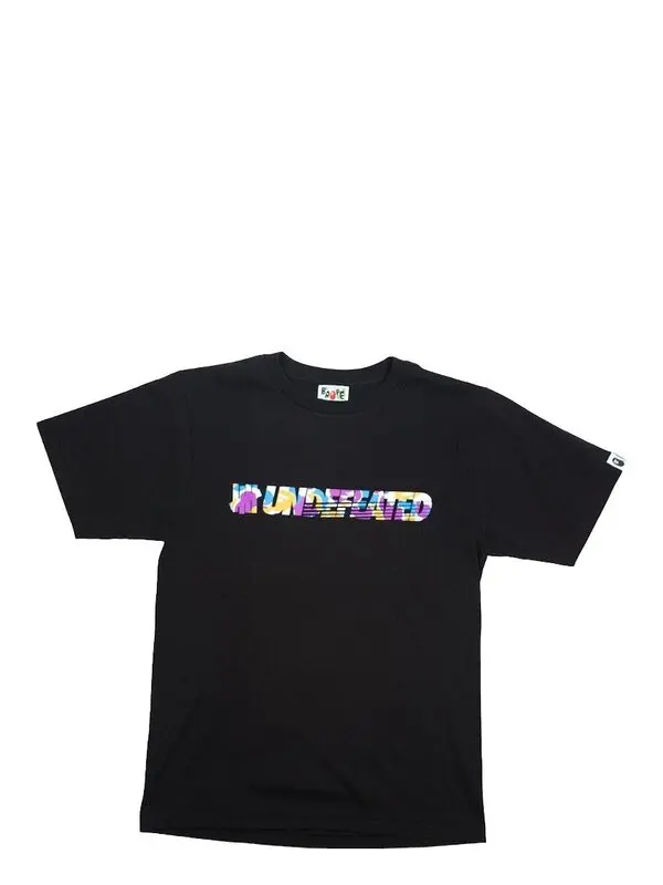 A BATHING APE X Undefeated Unbalance Tee Shirtin - Black