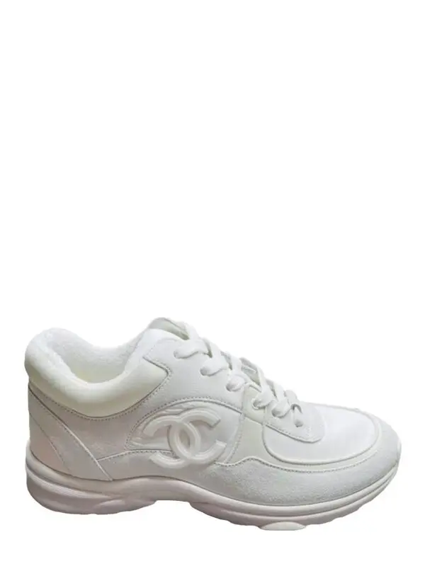 Chanel Low Top Trainer Reflective Suede - White