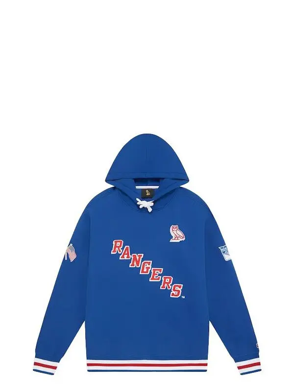 OVO X Nhl Rangers Hooded Sweatshirt - Blue