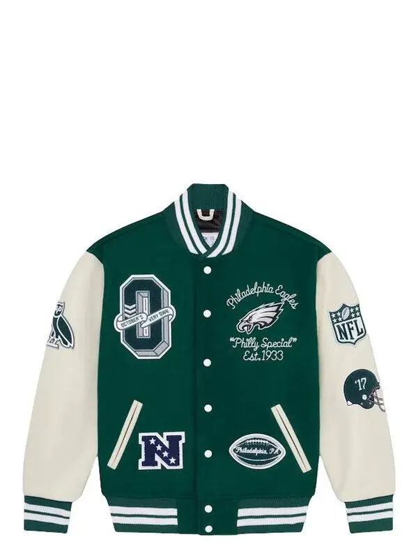 OVO X Nfl Philadelphia Eagles Varsity Jacket - Green