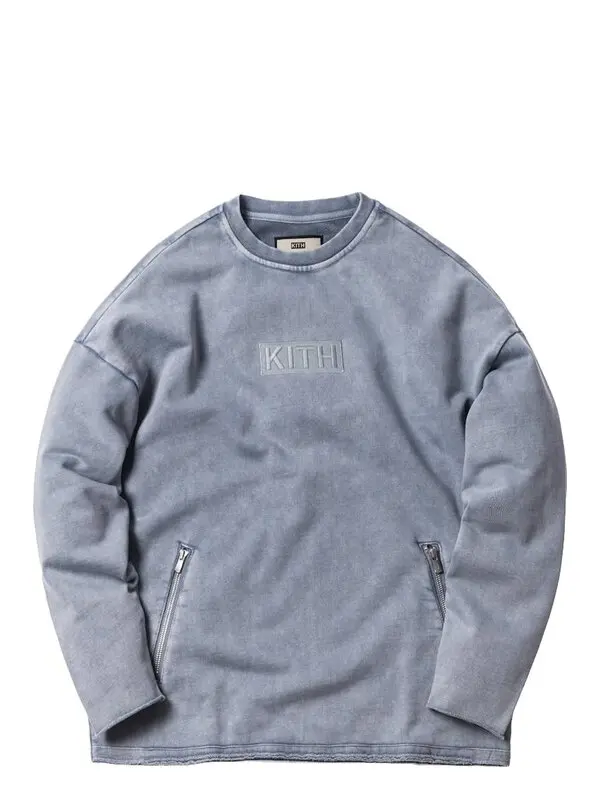 Kith Indigo Redfield Crewneck Sweatshirt - Light Indigo