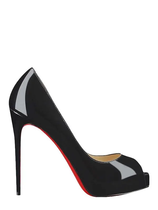 CHRISTIAN LOUBOUTIN Patent Leather 120mm Heel Pumps - Black/red