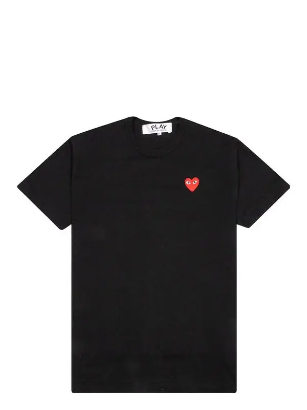 Play Comme Des Garcon Red Emblem T-shirt - Black