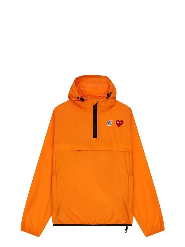 Play Comme Des Garcon X Kway Claude Halfzip Jacket - Orange