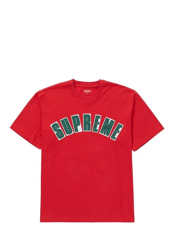 Supreme Arc Applique Short Sleeve Short Sleeve Top - Red