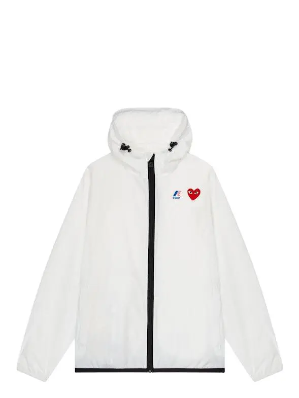 Play Comme Des Garcon X Kway Claude Fullzip Jacket - White